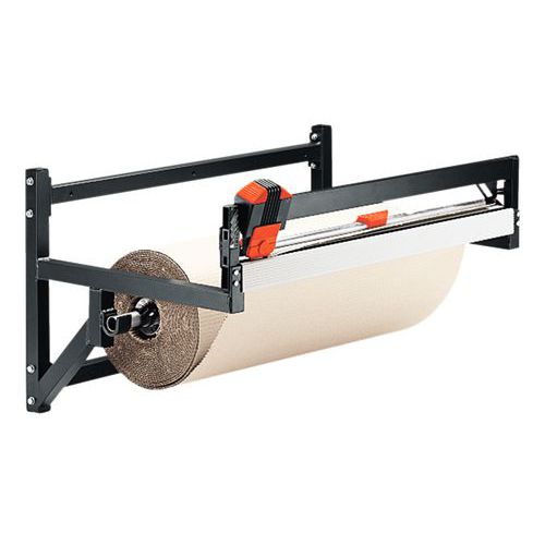 Wall-mounted horizontal dispenser/cutter - Roll Ø 500 maximum - Manutan ...