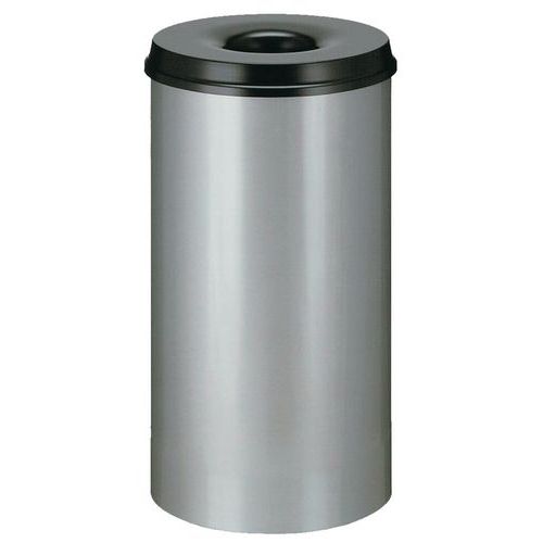 50L Fire-Resistant Steel Indoor Waste Bin with Safety Lid - Vepabins ...