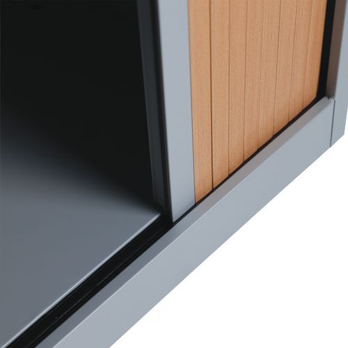 PVC Tambour Door Cupboard | HxWxD 1950x1000x450mm | 10 Year Guarantee
