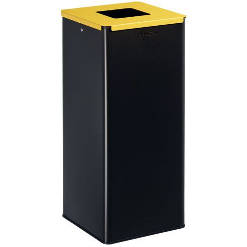 Steel Indoor Recycling Bin - 40L Square - Home/Office - Manutan Expert ...