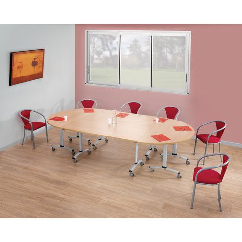 Folding half-moon conference table | Manutan UK