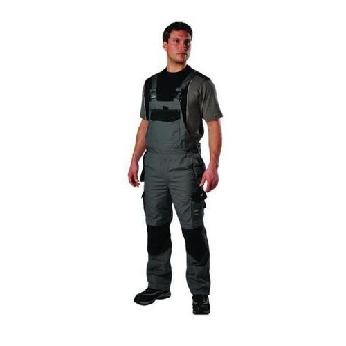 Work Dungarees with Preformed Knees for Industrial Safety and Comfort