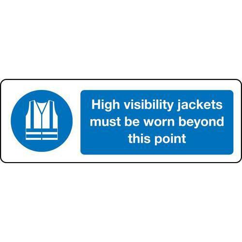 High Visibility Jackets Must Be Worn…. Sign | Signs & ID | Manutan UK