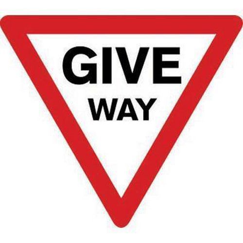 Give Way Sign - Class 2 - Wall Or Post - Traffic/Car Park Safety Signs ...