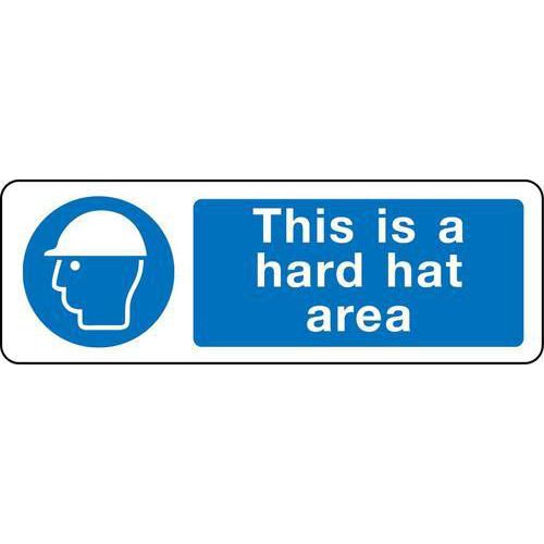 This Is A Hard Hat Area Sign | Signs & ID | Manutan UK