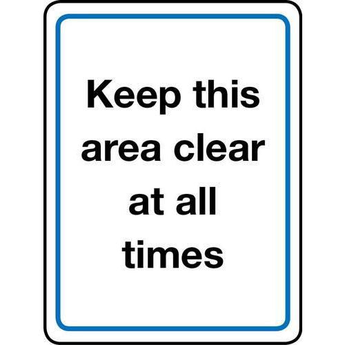 Keep This Area Clear Sign | Signs and Display | Manutan UK