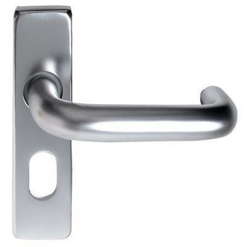 Altro 20mm Return To Door Handle Oval Lock Set Satin Aluminium