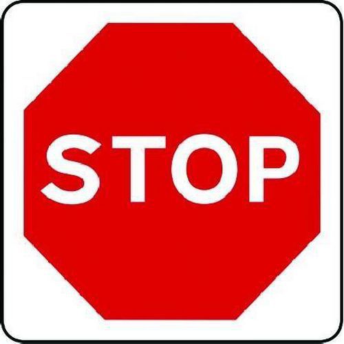 Red/White Stop Sign | Aluminium Road Safety Signs | Traffic Control UK