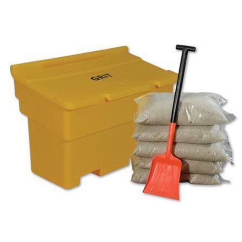200L Grit Bin Kit with Salt & Shovel - Manutan.co.uk