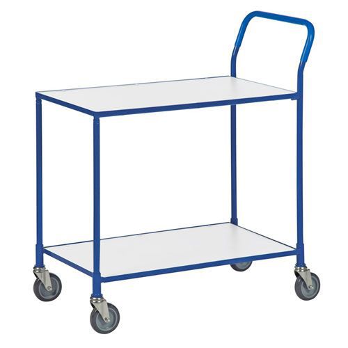 Two Shelf Service Trolley Plastic Handle | Shelf Trolley | Manutan UK