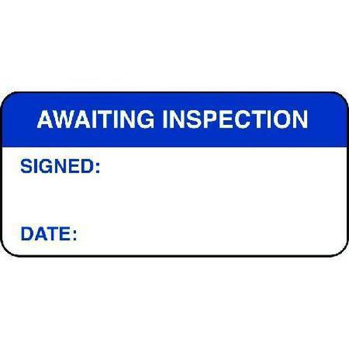 Awaiting Inspection Quality Control Labels for Safety & Compliance