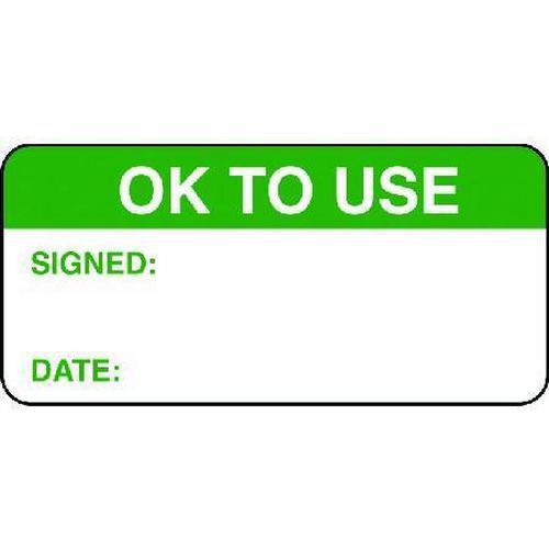 OK To Use Quality Control Labels | Quality Assurance | Manutan UK