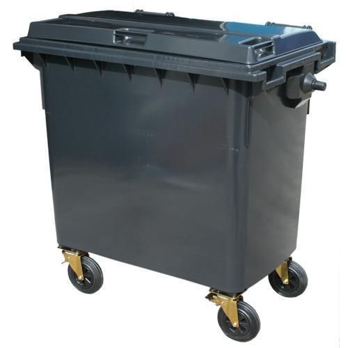 660L Heavy Duty Plastic Wheelie Bin – Large Four-Wheel Design - Manutan ...
