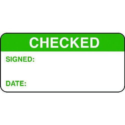 Checked Quality Control Labels | Quality Assurance | Manutan UK
