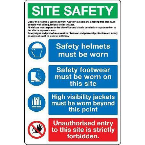 Site Safety, Helmets, Footwear etc - Sign - Manutan.co.uk