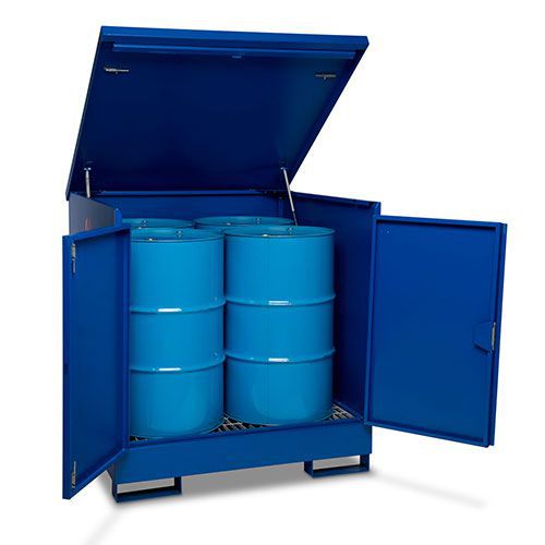 Enclosed Armorgard Drumbank - Indoor/Outdoor Barrel/Drum Storage Unit ...