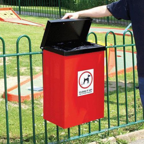 Dog Poo Waste Bin Litter Bins 56L Capacity Waste Solutions Manutan UK