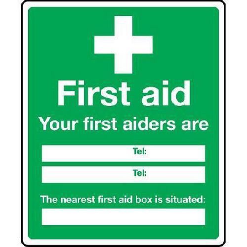 First Aiders/Nearest First Aid Box Sign | Signs & ID | Manutan UK