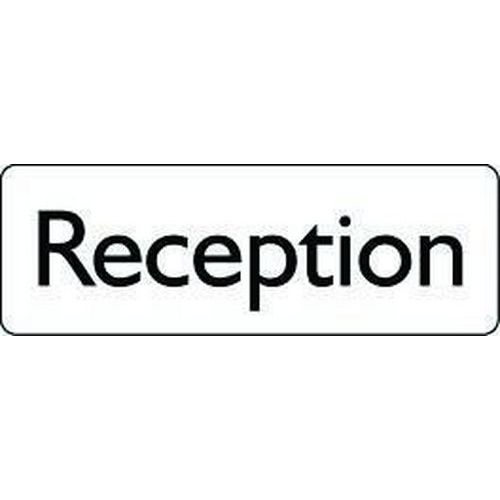 Reception Rectangular Sign | Clear Signage | Manutan UK