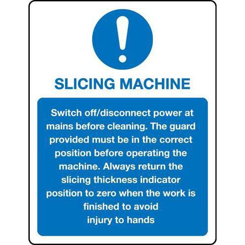 Slicing Machine Sign | Effective Safety Signage | Manutan UK