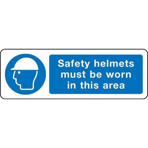 Safety Helmets In This Area Workplace Safety Signage - Vinyl/Plastic ...