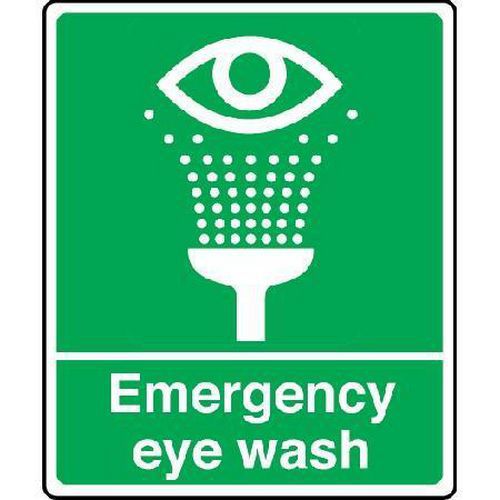 Emergency Eye Wash Sign for Workplace Safety and Compliance