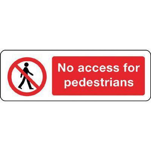 No Access for Pedestrians Sign | Signs & ID | Manutan UK