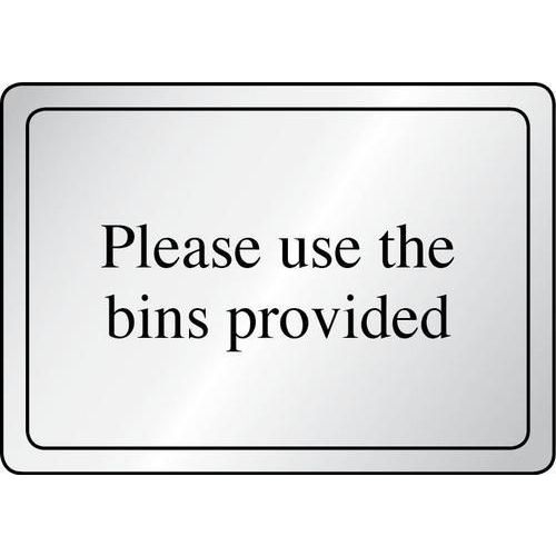 Please Use The Bins Provided Sign | Signs & ID | Manutan UK