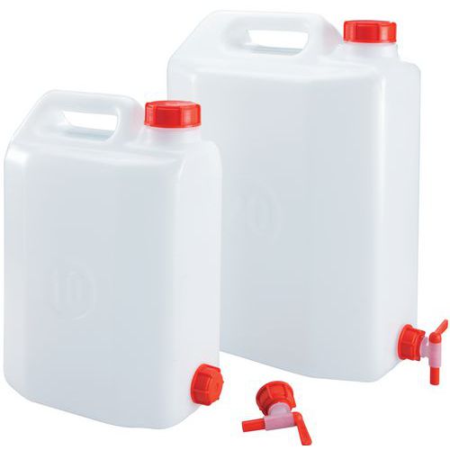 Jerrycan with tap set - 10 and 20 l - Manutan.co.uk