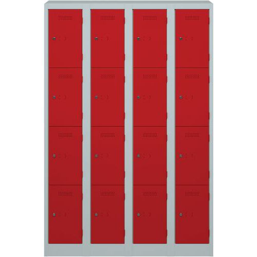 Bisley Metal Storage Lockers - 4 Doors & 2-4 Columns - 1800x600x450mm - Key