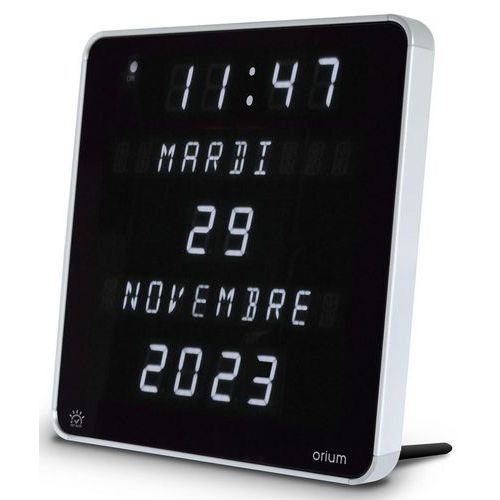 Ephemeris DST white LED clock - ORIUM - Manutan.co.uk