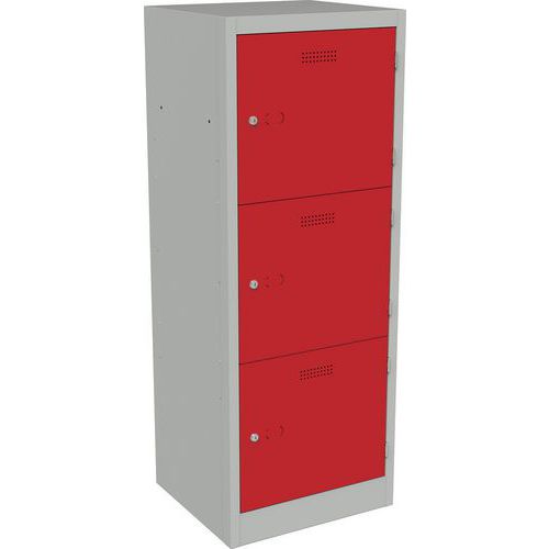 Bisley Low Height Primary Lockers | 1 Door to 3 Doors | 915x225x380mm