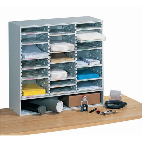 Mail sorting cupboard - 3 columns - Paperflow - Manutan.co.uk