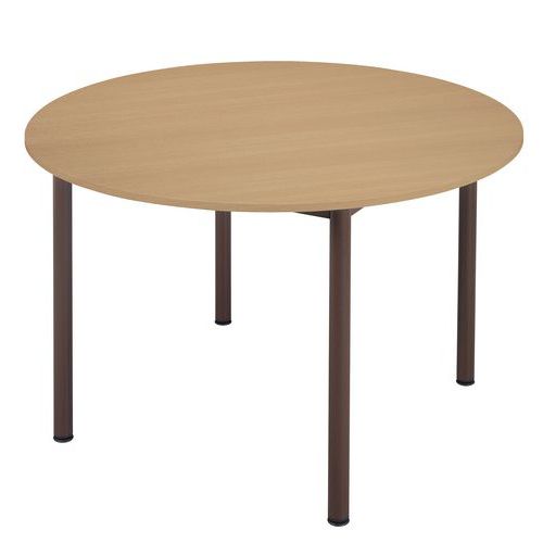 Wooden circular table - Manutan.co.uk