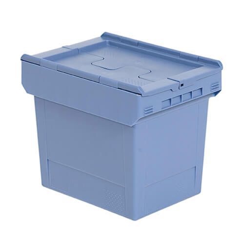 Euro Attached Lid Containers Blue | Manutan UK