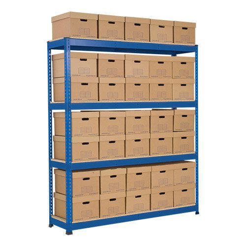Double Sided Archive Storage Shelving | 25 Archive Boxes | Manutan UK