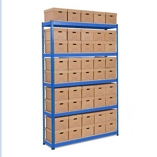 Double Sided Archive Storage Shelving | 25 Archive Boxes | Manutan UK