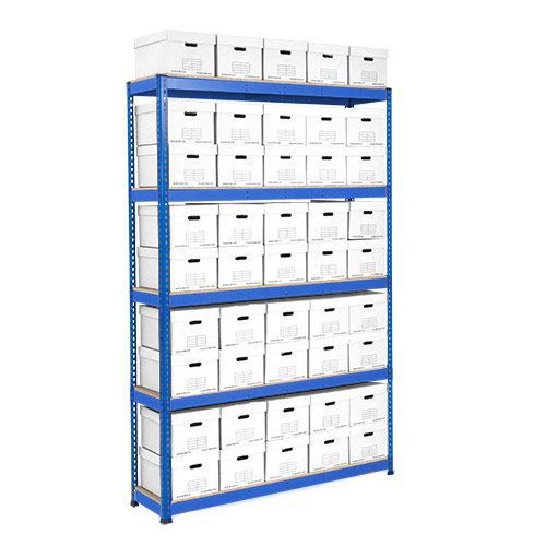 Double Sided Archive Storage Shelving | 25 Archive Boxes | Manutan UK