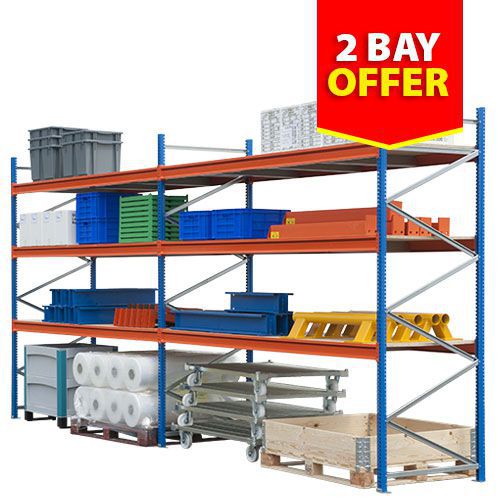 Wide Span 2 Bay Offer | 2000mm High | Free Delivery | Manutan UK