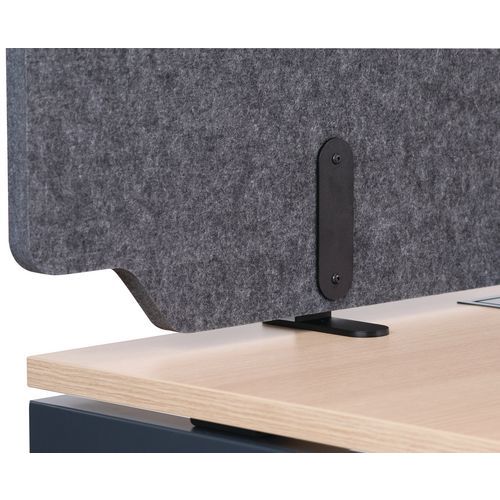 Dark Grey Desk Divider With Feet Kit Manutan Expert Manutan co uk Dark Grey Desk Divider With Feet Kit Manutan Expert Manutan co uk