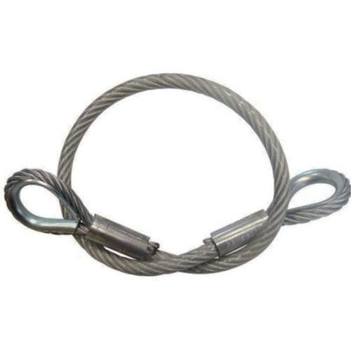Plastic-coated steel cable - 2 spliced thimble loops - Manutan.co.uk
