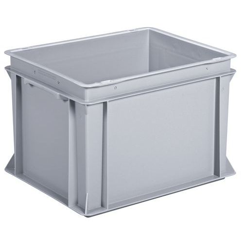 Grey Stacking Containers 6L to 30L - 400mm - Manutan.co.uk