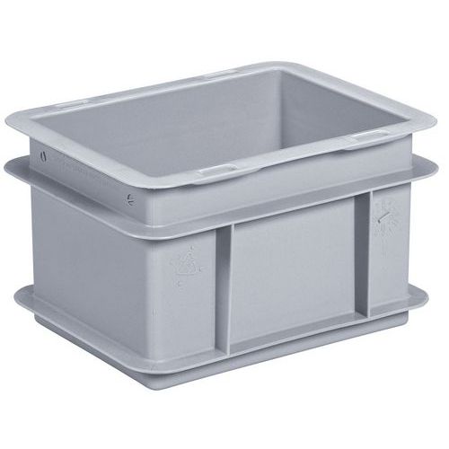 Grey Stacking Containers 2L to 9L - 200 to 300mm - Manutan.co.uk