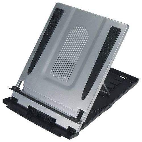 Desq portable computer stand with document holder - Manutan.co.uk