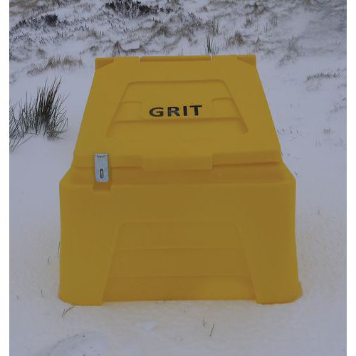 200L Yellow Grit Bins - Hasp And Staple Lock - Salt/Sand Storage ...