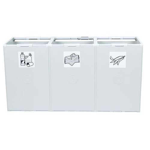 Plastic recycling system kit | Capacity 4 x 60 l | Manutan UK