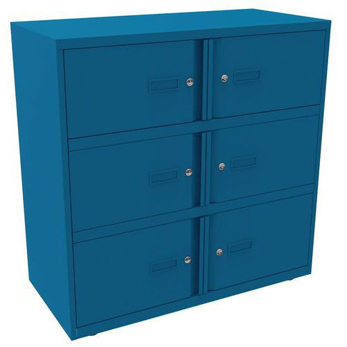 Office Staff Lockers - 6 Boxes - Personal Effects Storage - Bisley ...