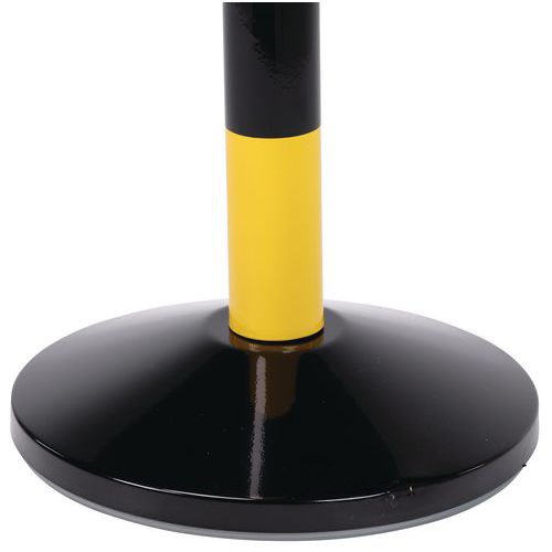 Two-tone steel post with belt - 2 m - Manutan Expert - Manutan.co.uk