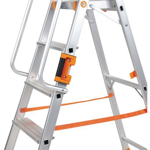 Professional aluminium step ladder with ramp - Manutan Expert - Manutan ...