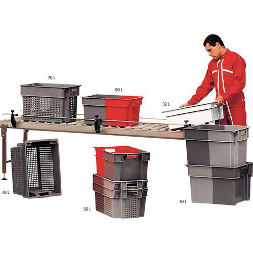 Two-way stacking container | Length 600 mm | 32 to 70 l | Manutan UK